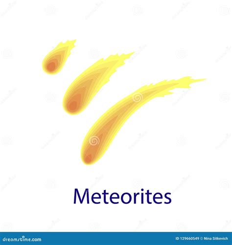 Meteorites Icon On White Background Simple Element Illustration From Astronomy Concept