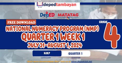 Grade 4 National Mathematics Program Nmp Lesson Scripts Q1 Week 1 Free Download Deped