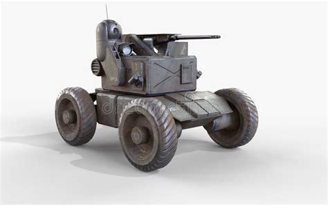 Futuristic Military Wheeled Combat Robot With Turret Gun Stock Illustration Illustration Of Futuristic Military Wheeled Combat Robot With Turret Gun Stock Illustration Illustration Of