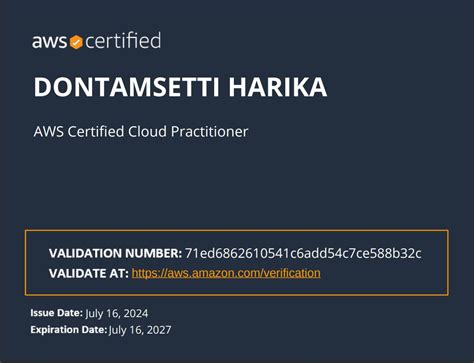 Harika Dontamsetti On Linkedin Aws Cloudcomputing Achievement