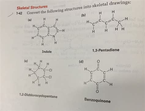 Solved Skeletal Structures 1 42 Convert The Following