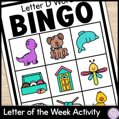 Bingo Alphabet Games Letter D Beginning Sound Activities 26 Letter Of