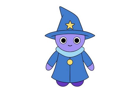 Cheerful Kawaii Wizard Vector Illustration Premium Ai Generated Vector