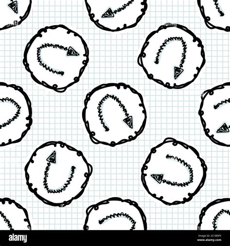 Seamless Doodle Arrow Sketches Vector Pattern Simple Hand Drawn Narrow
