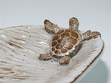Sea Turtle Ceramic Serving Dish Beach House Decoration Ceramic Serving