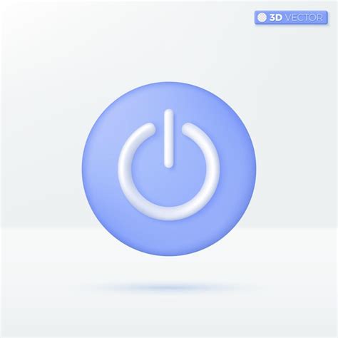 Premium Vector Push Start Button Power Icon Symbols Shut Down Power