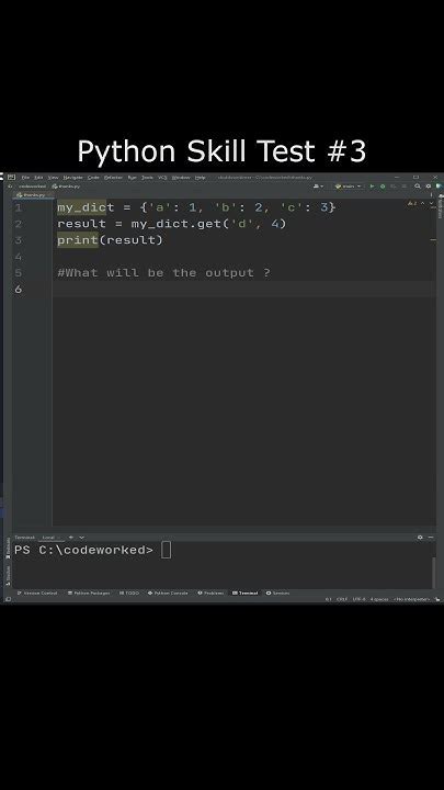 Python Skill Test No 3 Dict Get Usage Pythonforbeginners