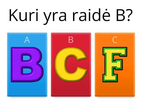 Raidės Quiz