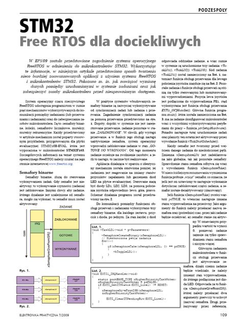 Stm32 Free Rtos Dla Dociekliwych Pdf