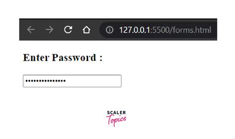 HTML Forms Input Types Scaler Topics