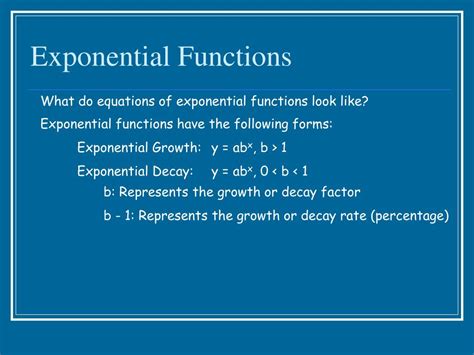 PPT Exploring Exponential Functions PowerPoint Presentation Free Download ID