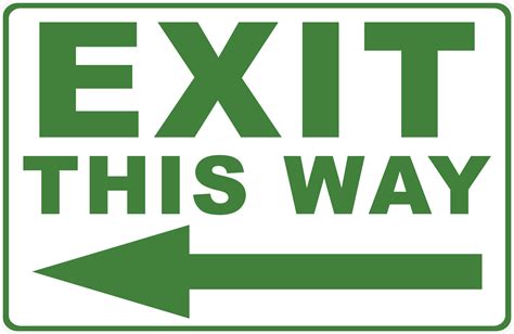 Exit This Way With Optional Directional Arrow Sign Signs By Salagraphics