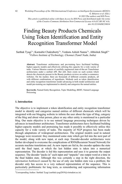 Pdf Finding Beauty Products Chemicals Using Token Identification And