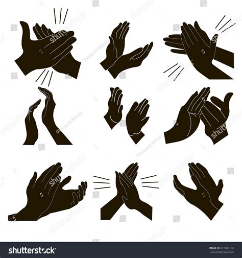 Applause Set Clapping Hands Icon Set Stock Vector Royalty Free Shutterstock