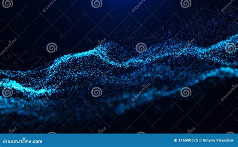 wave of particles abstract particle data visualization abstract