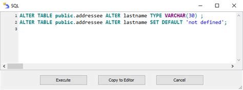adding or modifying table field column database tour documentation