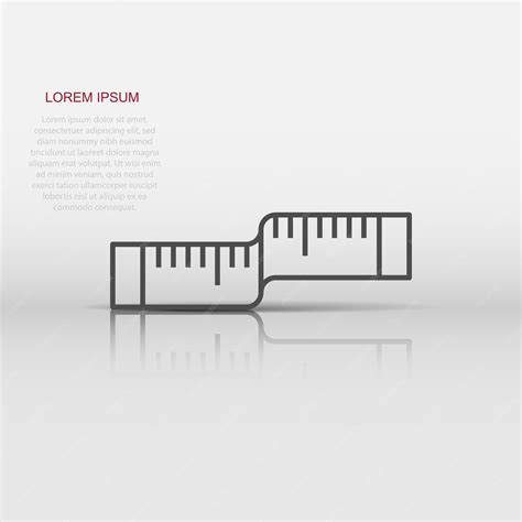 Premium Vector Measure Tape Icon In Flat Style Ruler Sign Vector Illustration On White