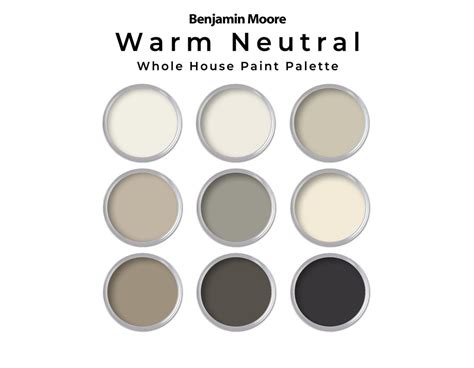 Benjamin Moore Warm Neutral Paint Palette Whole House Paint Colors