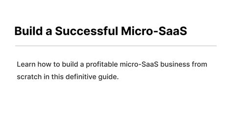 Micro Saas Guide Build A Profitable Business In 2023