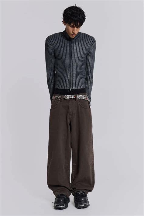 Washed Brown Colossus Jeans Jaded London