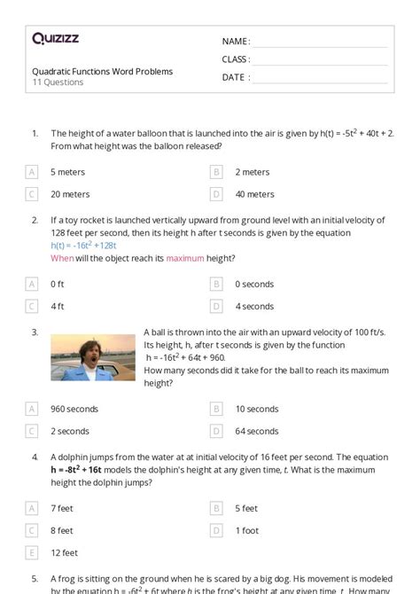 50 ปัญหาคำเวลา แผ่นงานบน Quizizz ฟรีและพิมพ์ได้