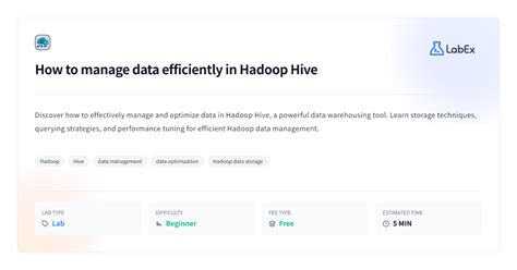 How To Manage Data Efficiently In Hadoop Hive Labex