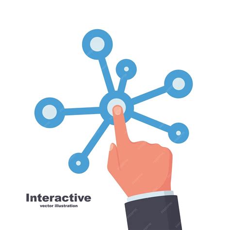 Premium Vector Interactive Interface Interaction Technology Hand