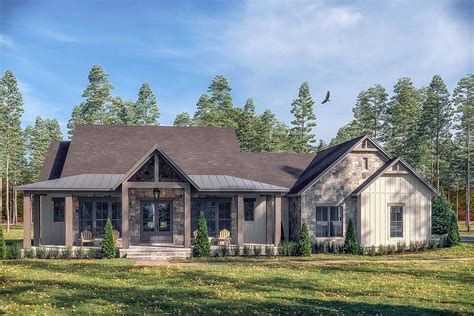 Plan 80899 | Rustic Modern Farmhouse with Great Natural Light and