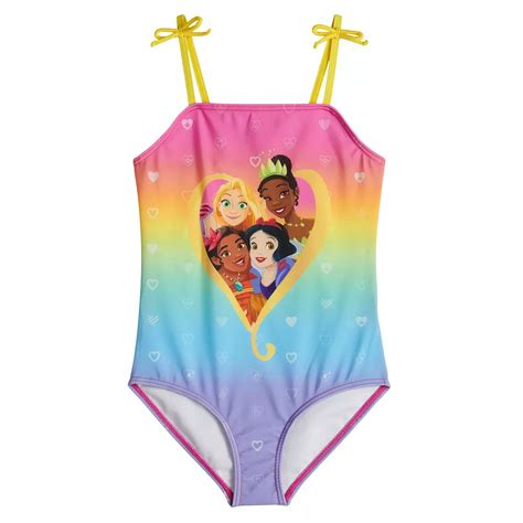 Traje De Baño De Una Pieza Para Niñas De Princesas Disney Fam Together