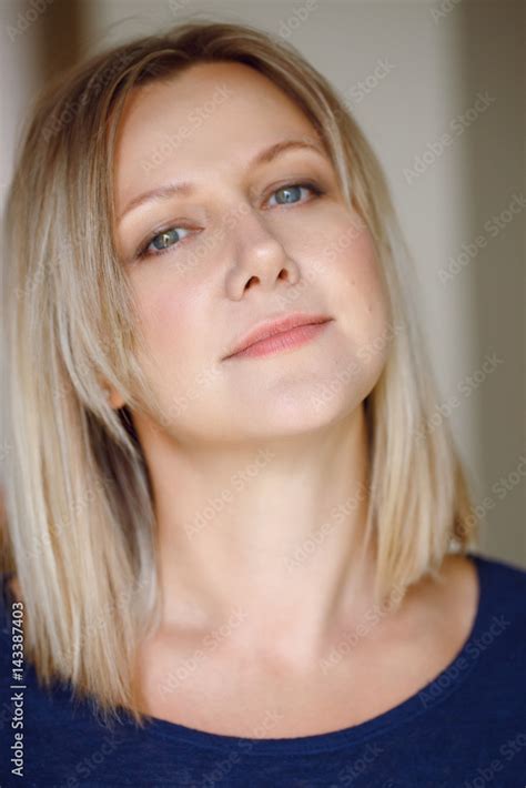 Middle Aged Blonde With Aor Blue Eyes Timeless Beauty And Aesthetic Appeal