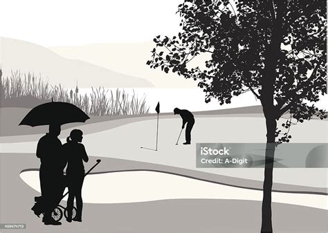 Golfn Hujan Vector Siluet Ilustrasi Stok Unduh Gambar Sekarang