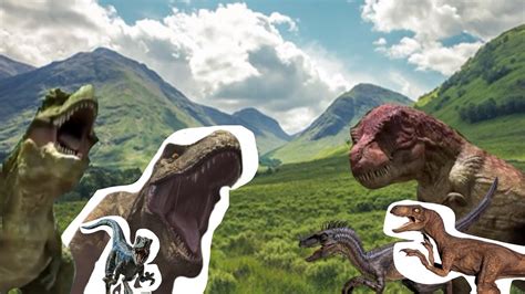 Rexy Speckles And Blue Vs One Eyes Raptor Pack Prehistoric Adventures