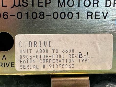 Used Eaton Nova 6200av 6500 Dual Ustep C Drive Motor Drive 0906 010