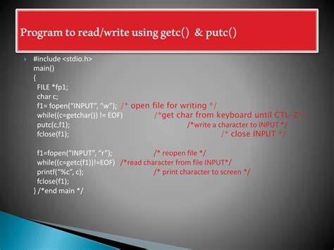 File Handling In C Ppt