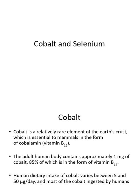 Cobalt Chromium Selenium Pdf Selenium Cardiovascular Diseases