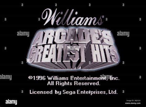 Williams Arcade Greatest Hits Sega Genesis Mega Drive Editorial Use
