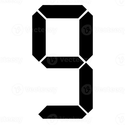 Digital Clock Number Set Electronic Figures Computer Display Text