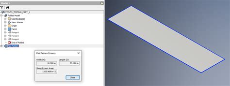 solved flat pattern extents switch after adding flanges to sheet metal