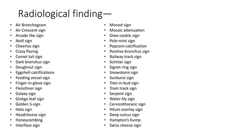 Thoracic Radiological Signs Pptx