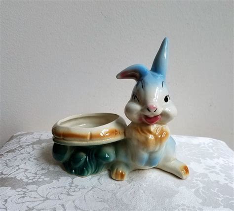 Vintage Walt Disney Thumper Ceramic Planter Bunny Rabbit Etsy Ceramic Planters Ceramics