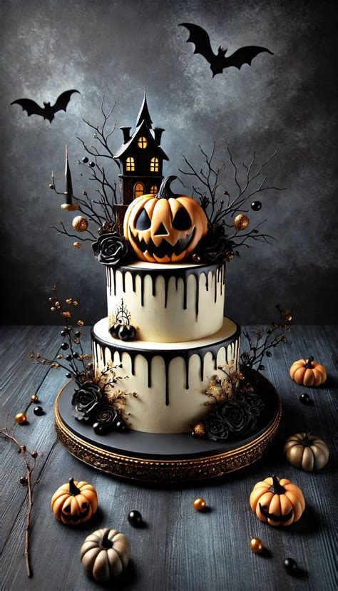 Elegant Halloween Themed Cake With Gothic Vibes Halloween Cakes