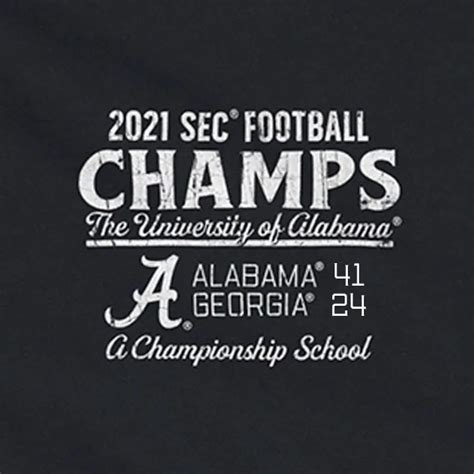 Alabama Crimson Tide 2021 Sec Football Conference Champions 2 Hit Score