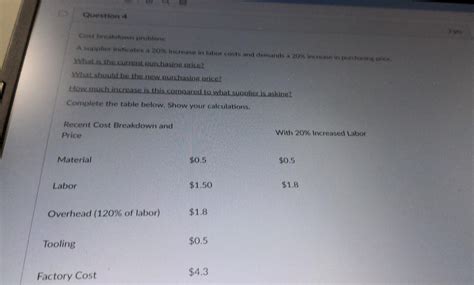 Sga Expense 10 Of Factory Cost Total Cost Markup