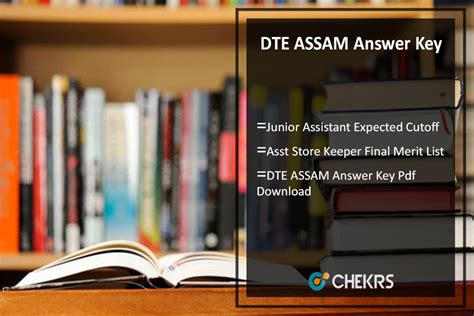 Dte Assam Answer Key 2024 Jr Assistant Asst Store Keeper Cut Off Marks