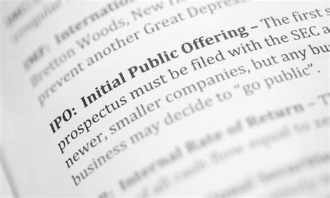 Initial Public Offering Ipo Definition Process
