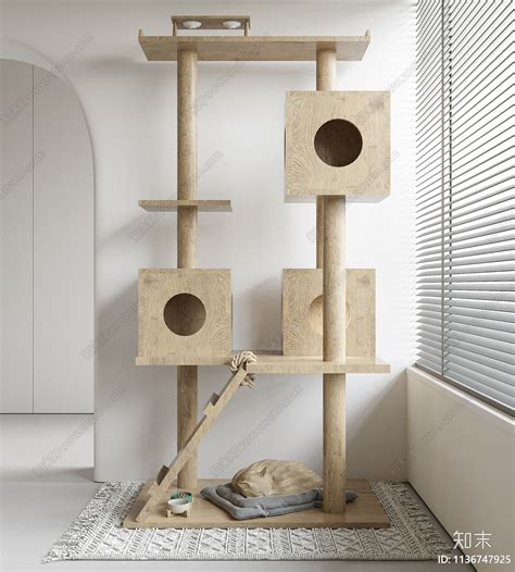 现代猫爬架su模型下载【id 1136747925】 知末su模型网