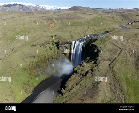 View From Above Stunning Aerial View Of The Spectacular Skógafoss