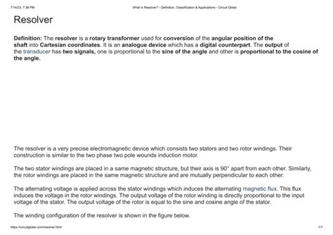 Resolver Definition Classification And Applications Resolver Definition Classification And Applications