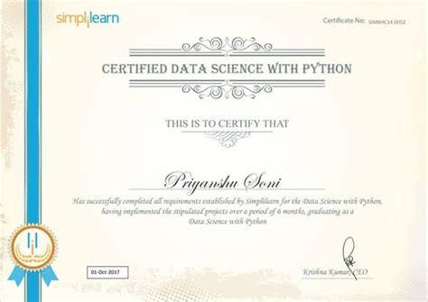 data science with r experience certificate ppt
