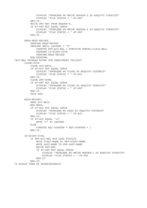 Cobol Code Problem Calling All Cobol Programmers Open Mainframe